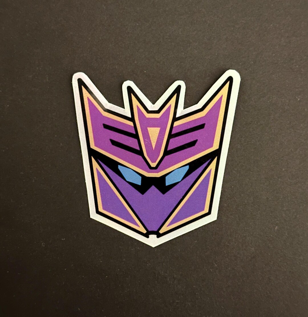 Transformer One Megatronus Holographic Sticker Retro Style for Laptop ...