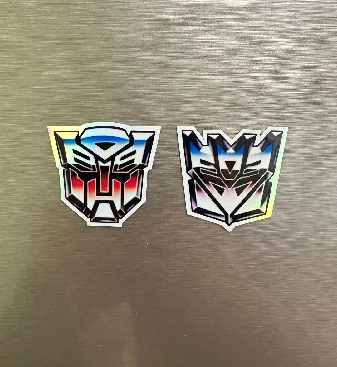 Transformers Logo Magnets: Holographic 1980s Retro Style, Double Pack ...