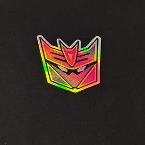 Transformer One Megatronus Holographic Sticker Retro Style for Laptop ...