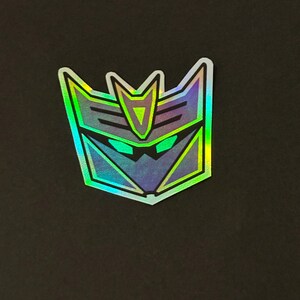 Transformer One Megatronus Holographic Sticker Retro Style for Laptop ...
