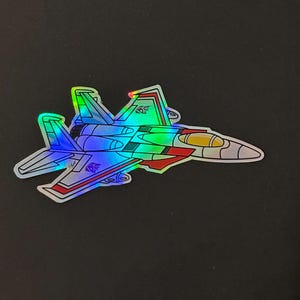 Starscream Holographic Sticker: 1980s Retro Robot Jet - Etsy