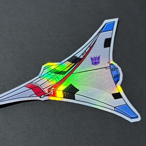 Starscream Alt Mode Holographic Sticker 1980s Retro Style Laptop Pc ...
