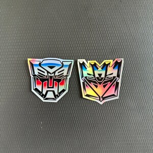 Transformer Holographic Stickers Double Pack Retro Style - Etsy