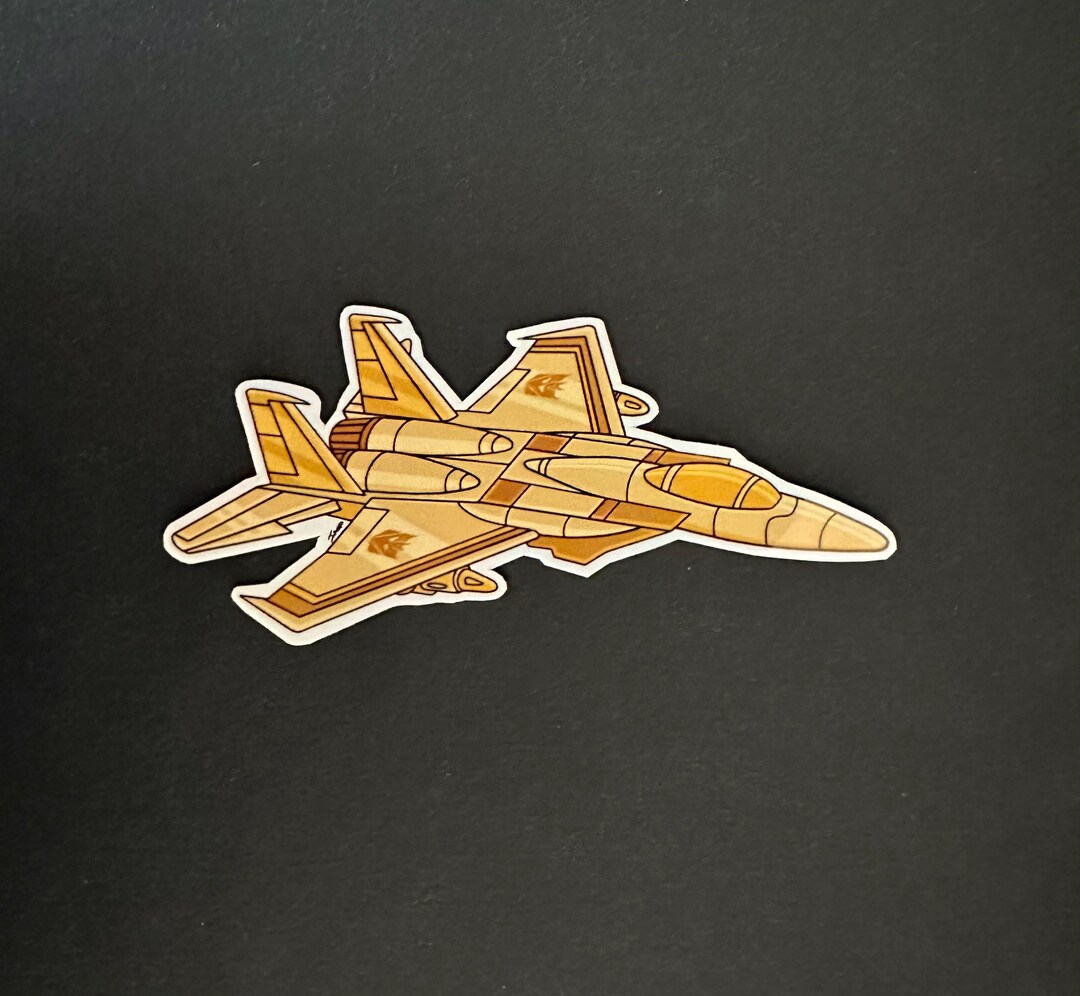Starscream Gold Lagoon Colorway Holographic Sticker 1980s Retro Style ...
