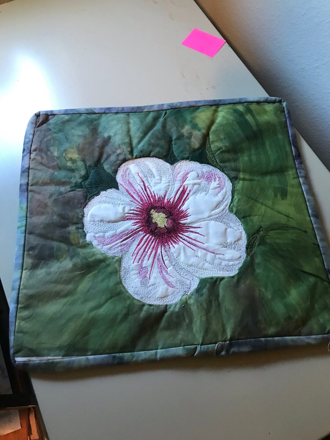 Hibiscus Thread Painting - Etsy