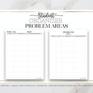 Student Organizer - DIGITAL DOWNLOAD - Etsy