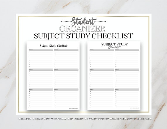 Student Organizer DIGITAL DOWNLOAD - Etsy