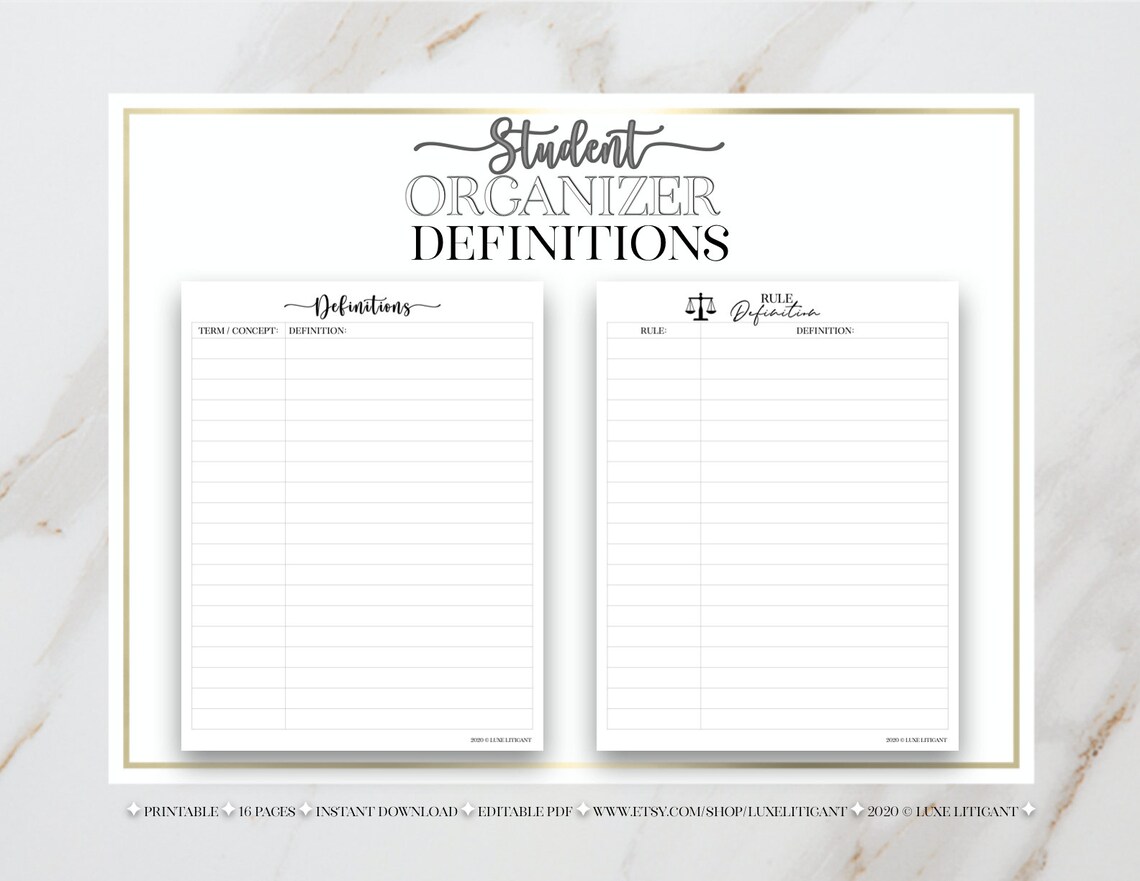 Student Organizer DIGITAL DOWNLOAD - Etsy