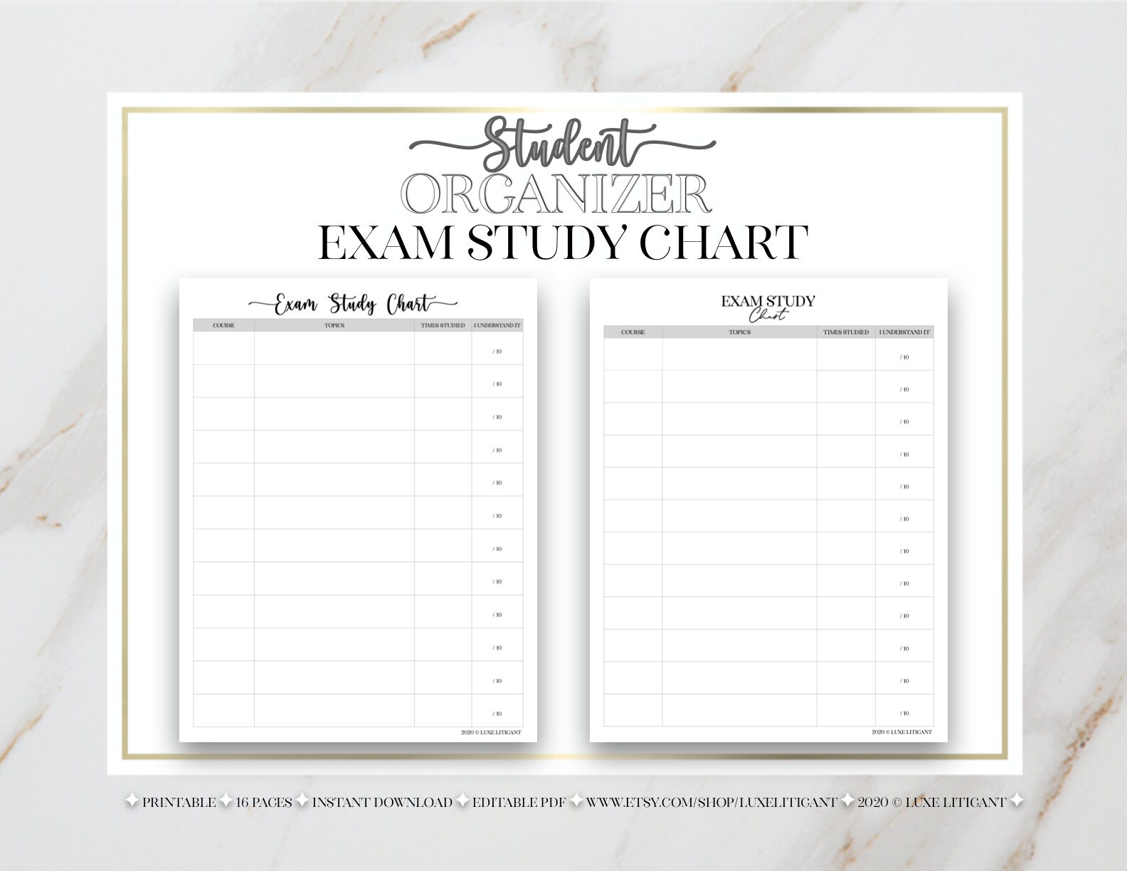 Student Organizer - DIGITAL DOWNLOAD - Etsy