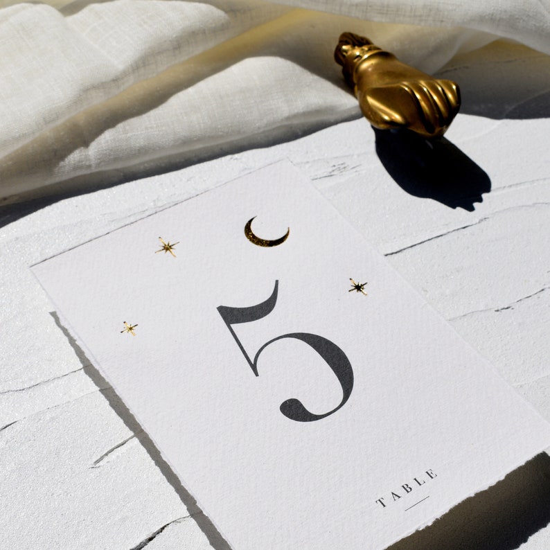 Moon & Stars Table Numbers / Wedding Table Numbers / Wedding | Etsy