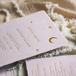 Celestial Wedding Invitation / Star Wedding Invite / Blush Wedding ...