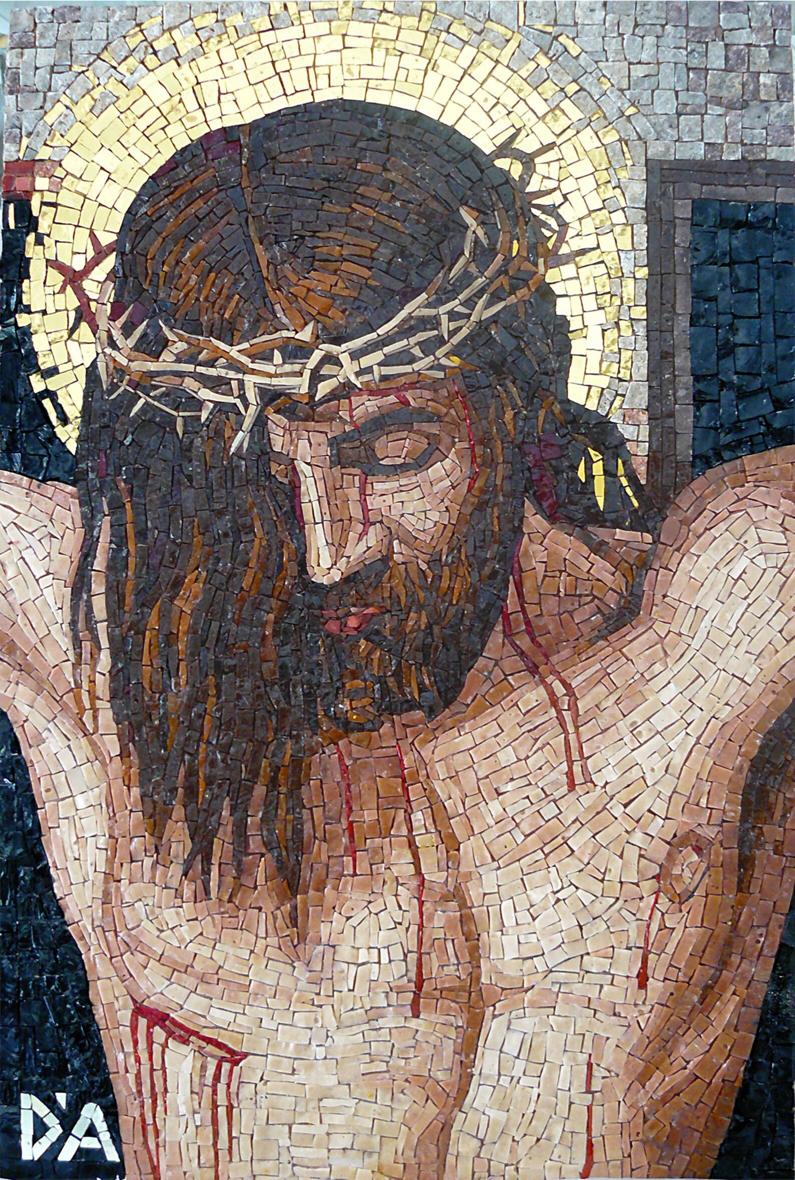 Crucifixion velazquez Icon in Artistic Mosaic Mosaic of - Etsy UK