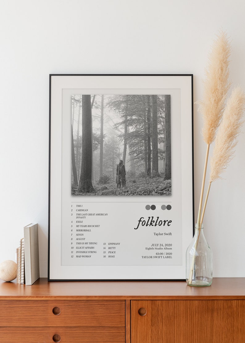 TAYLOR SWIFT Folklore Album Art Poster - Etsy