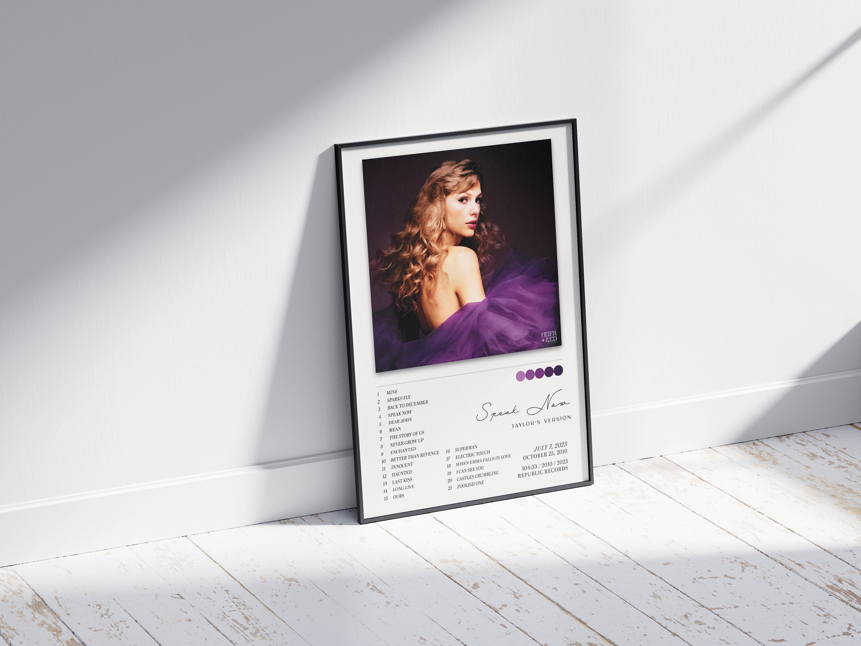 TAYLOR SWIFT Speak Now Album Art Poster - Etsy