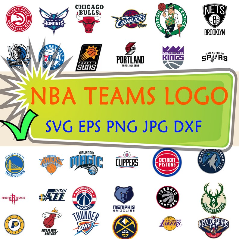 NBA Teams Logos SVG / PNG Eps Dxf Files Cricut Files | Etsy