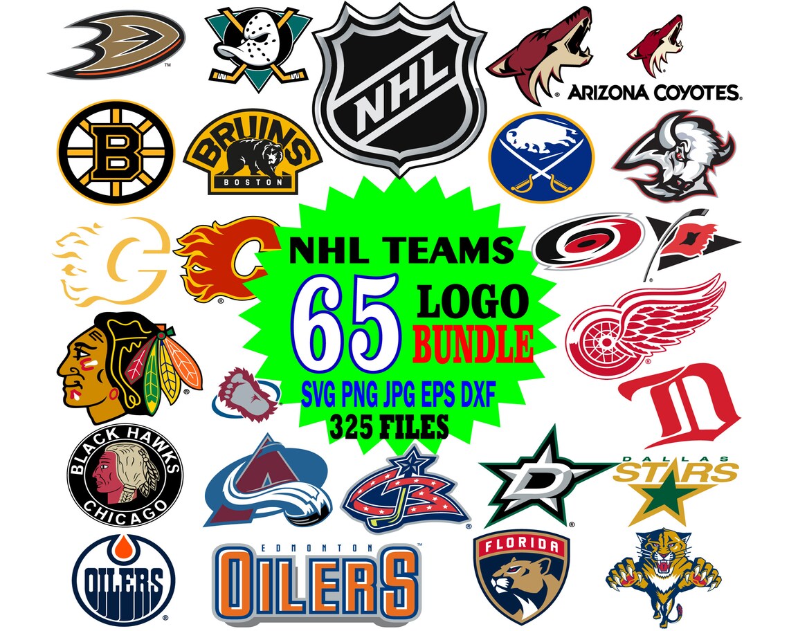 NHL Team Logo SVG Bundle All NHL svg files for Cricut Hockey | Etsy
