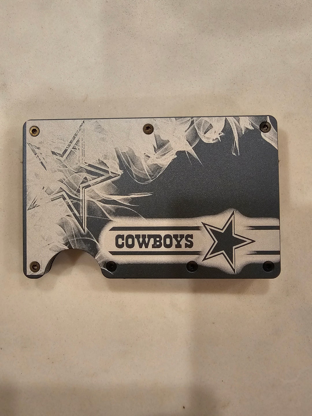 Laser Engraved Metal Wallet | Custom Engraved - Etsy