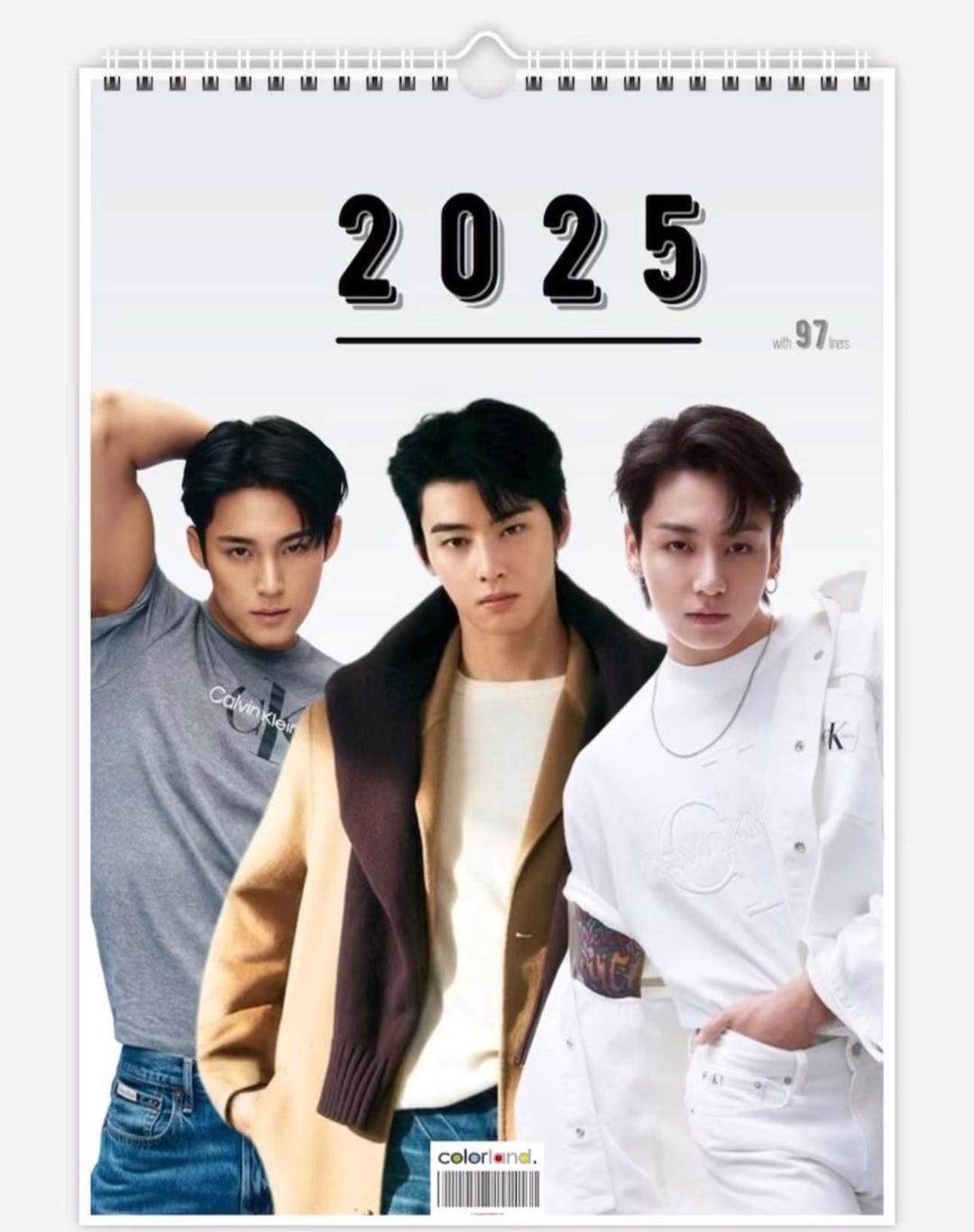 97 Liners Calendar 2025. Cha Eun Woo, Mingyu and Jung Kook - Etsy