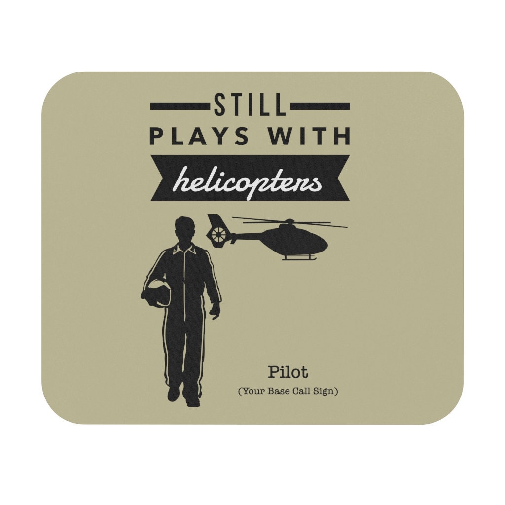Personalized Helicopter Pilot Mouse Pad With Your Choice of Helicopter ...