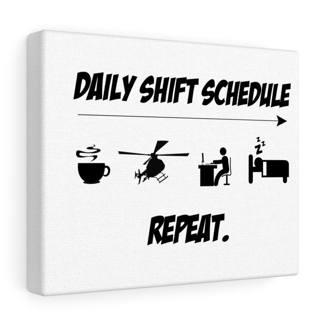 My Daily Schedule Funny Canvas Gallery Wraps - Etsy