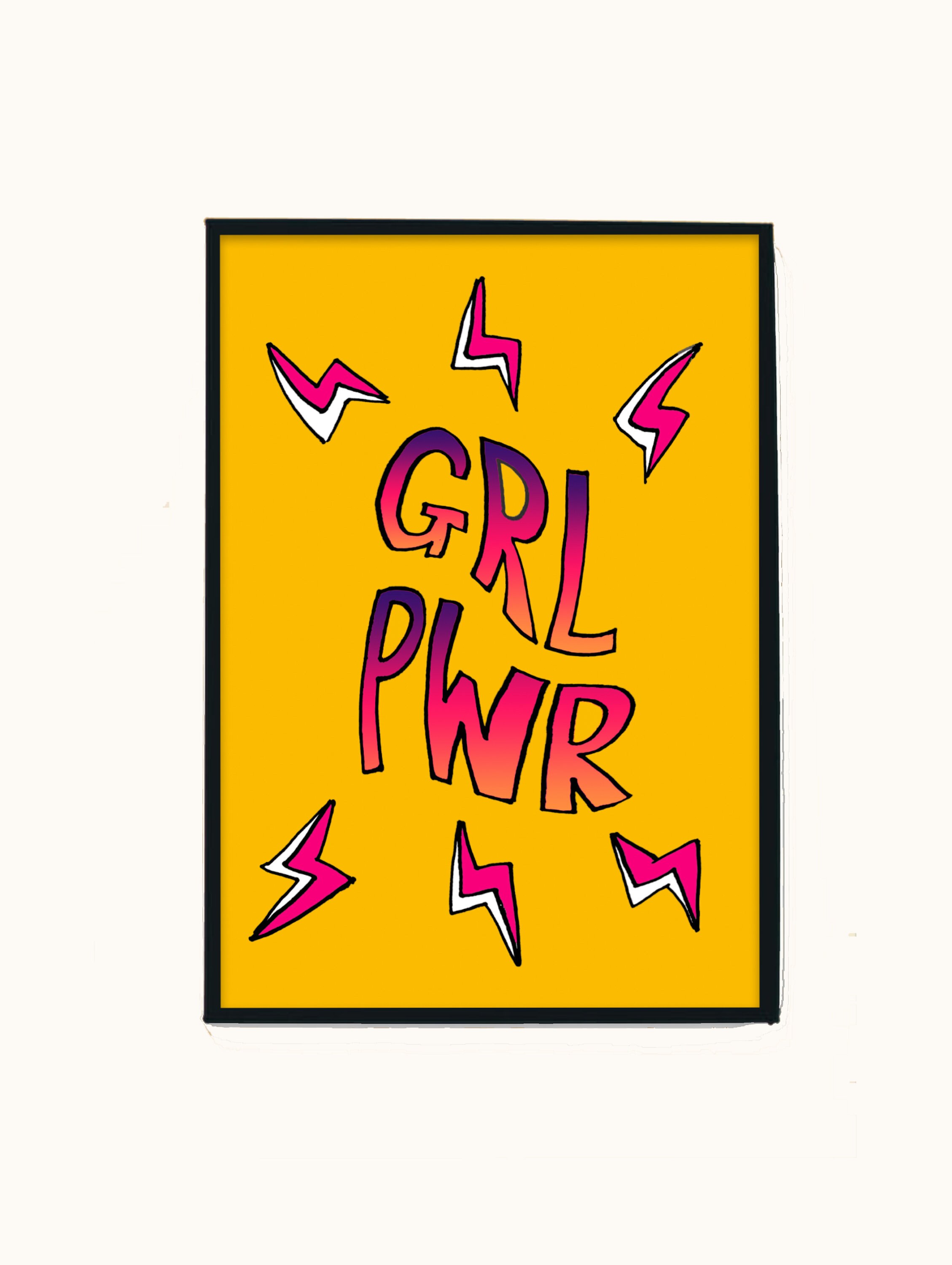 Impresión GRL PWR Girl Power Arte Feminista Arte de pared Feminismo ...