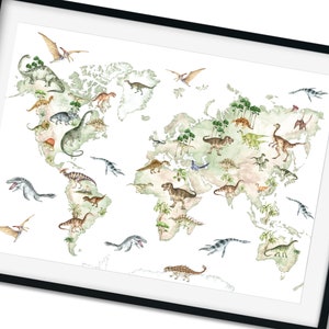 Printable Dinosaur World Map | Jurassic World Map | Educational Kids ...