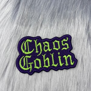 Chaos Goblin Patch - Gothic Patch, Emo Patch, Biker Patch, ADHD Patch, Autistic Patch, Audhd ...