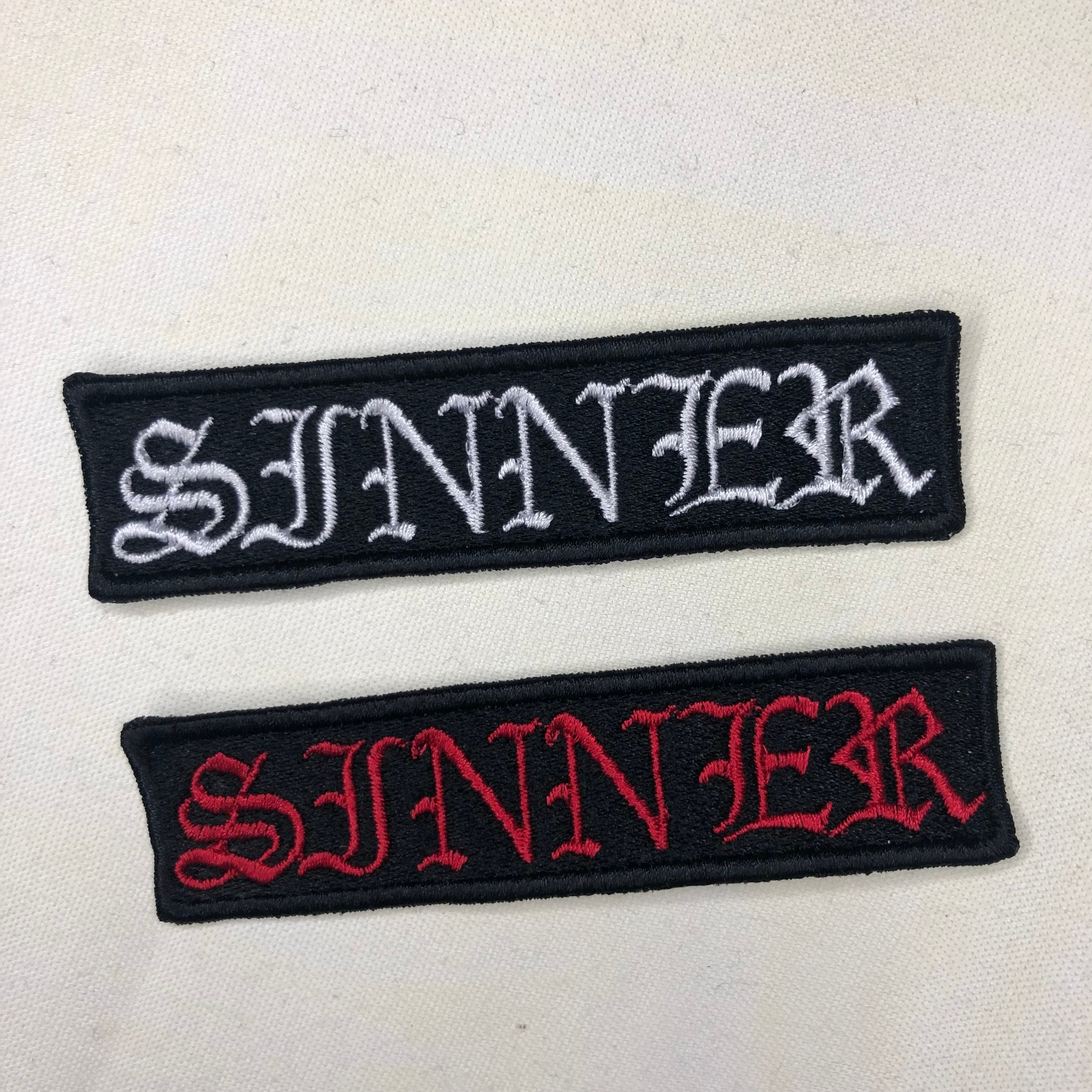 Sinner Patch Embroidered Patches Iron On Sew On Gothic - Etsy