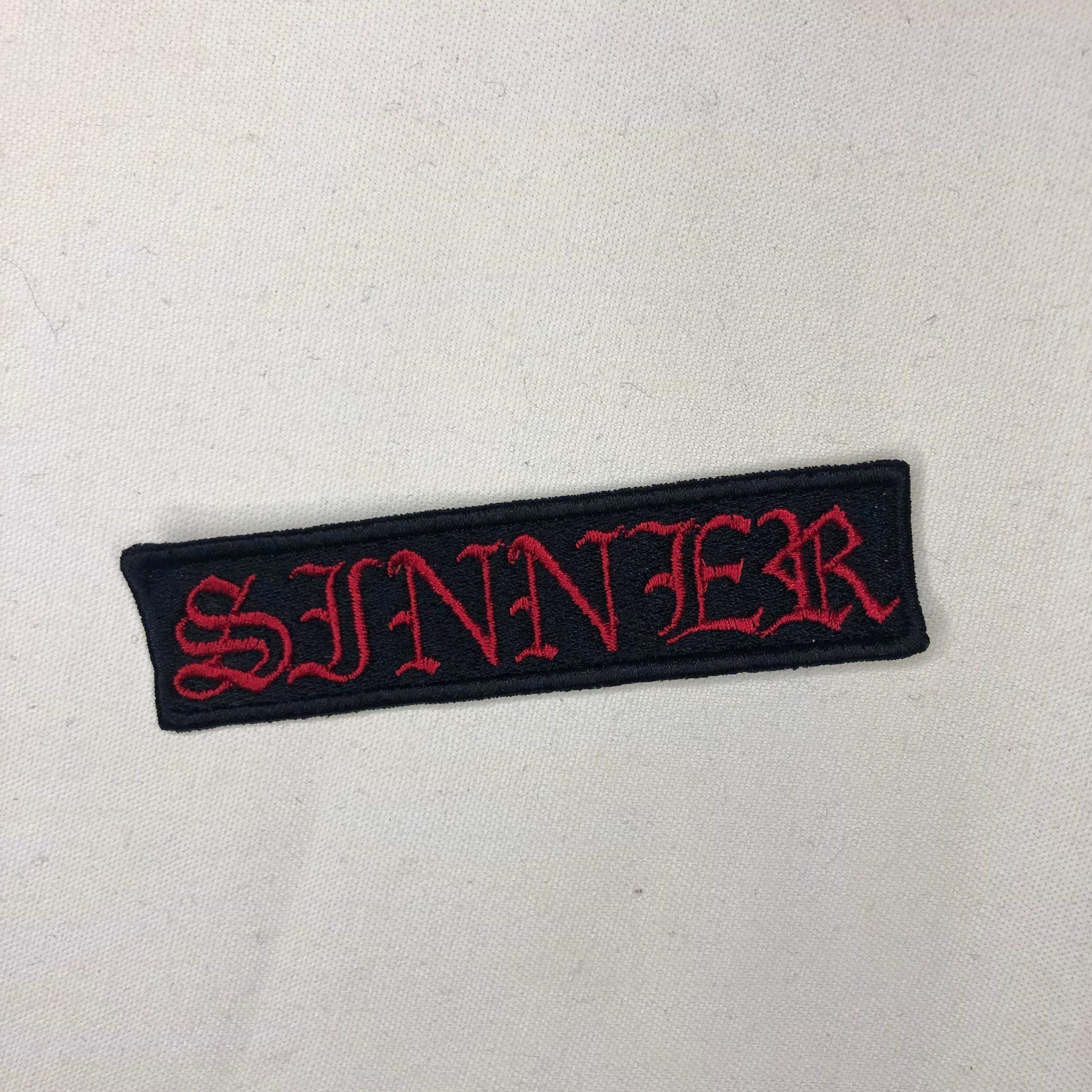 Sinner Patch Embroidered Patches Iron On Sew On Gothic - Etsy