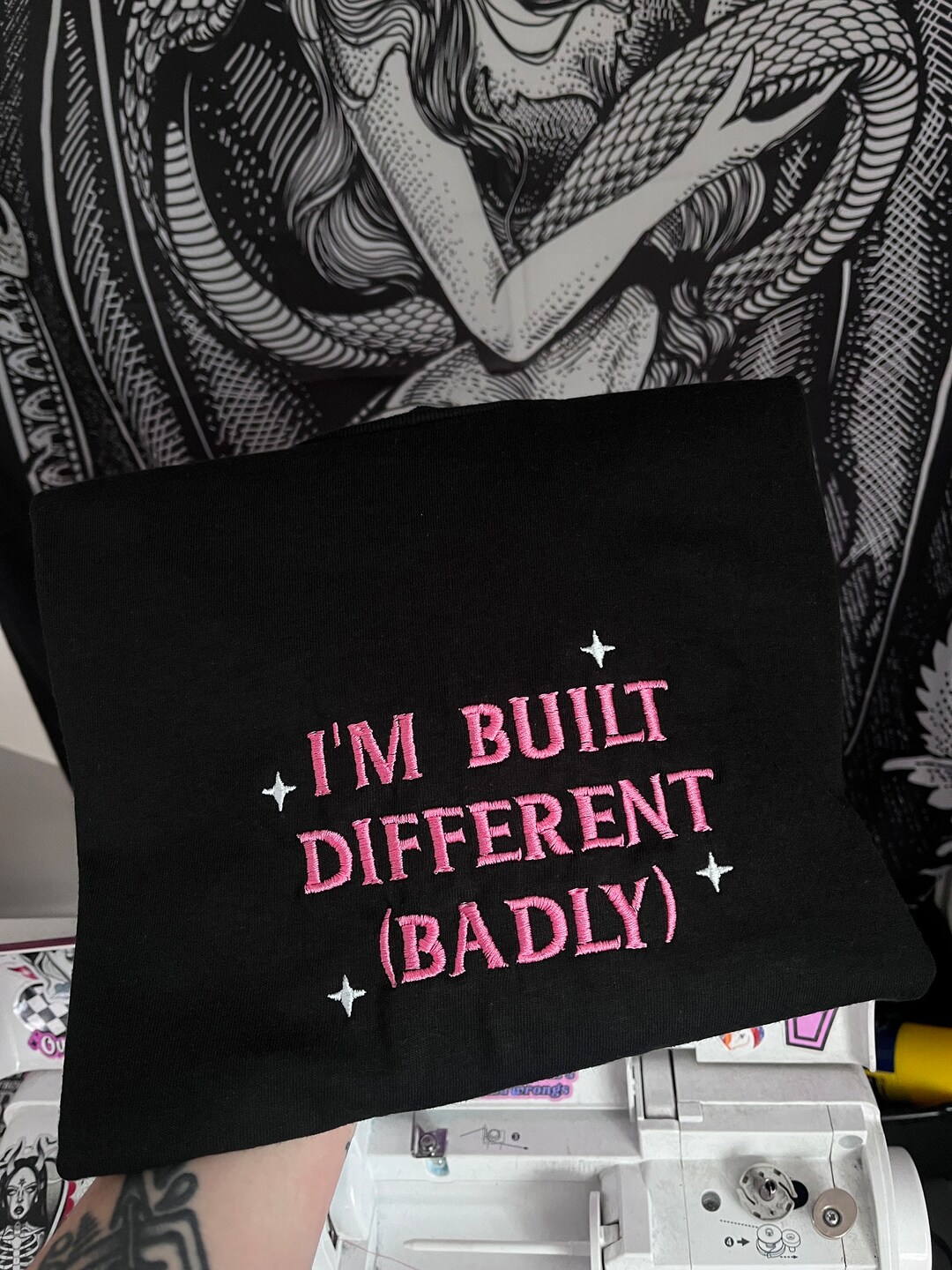 I’m Built Different (badly) Embroidered T-shirt - Autism T-shirt, Audhd ...