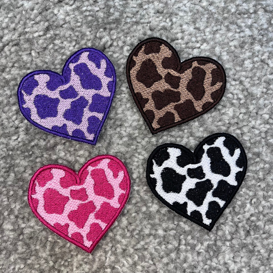 Cow Print Heart Patch Western, Howdy, Cowgirl, Country, Y2k Accessory ...