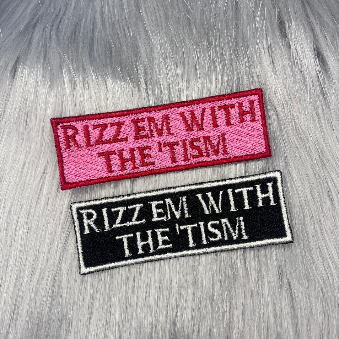 Rizz Em With the Tism Patch - Funny Embroidered Iron on Patch - Etsy