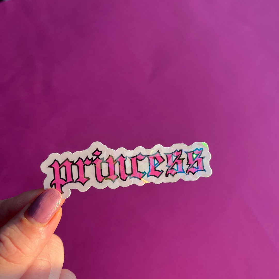 Princess Holographic Sticker - Pastel Goth Sticker, Kawaii Sticker ...