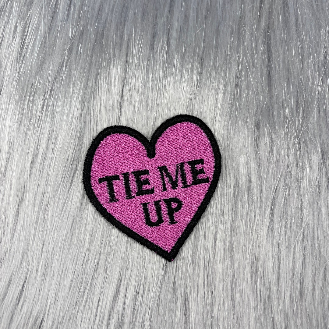 Tie Me up Pink Heart Patch - Sex Positive Patch, Rude Christmas Gift ...