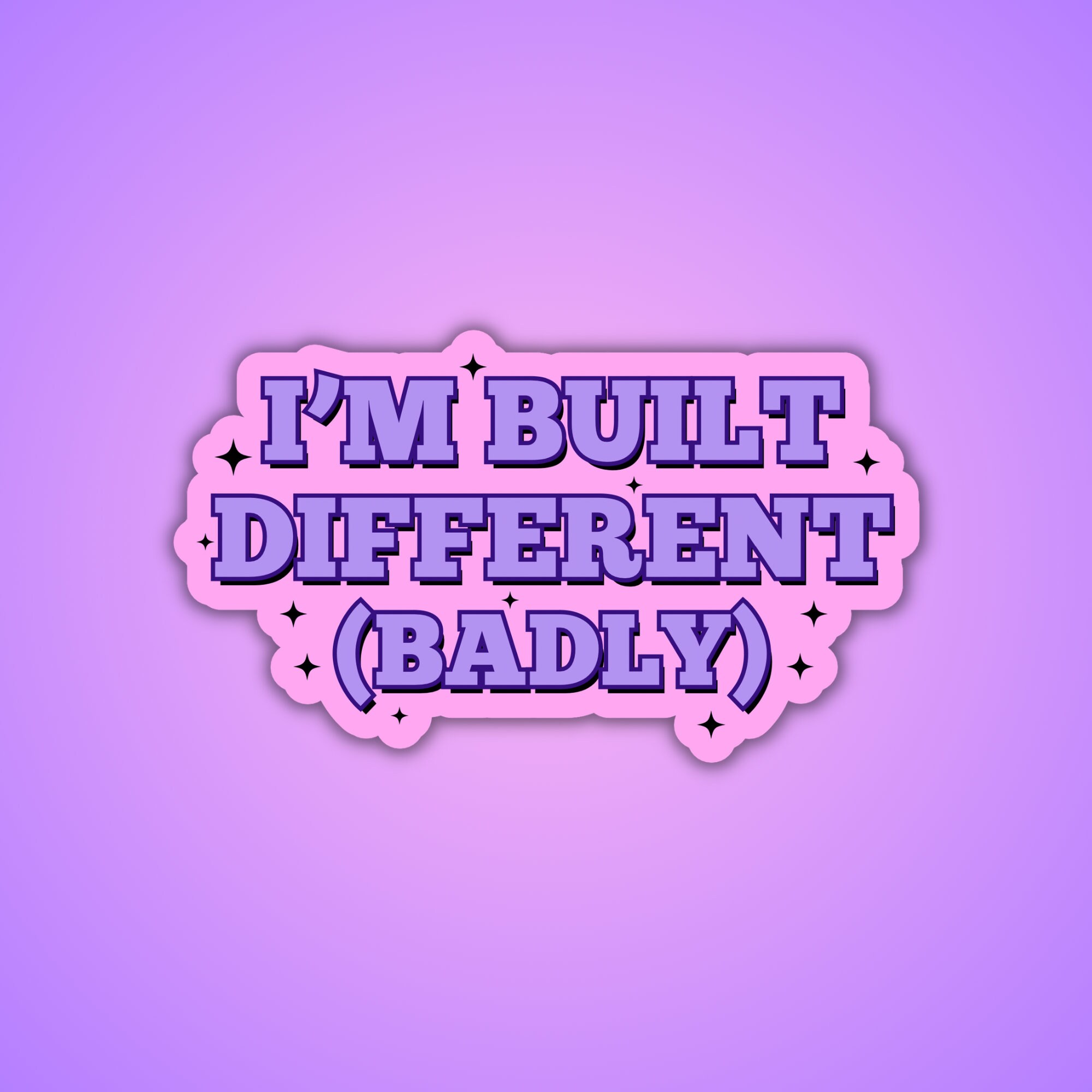 I'm Built Different Holographic Sticker - ADHD Autism Awareness - Etsy