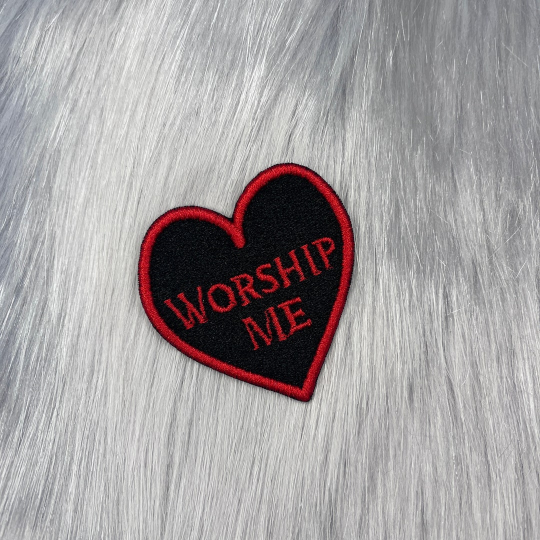 Worship Me Red Heart Patch - Sex Positive Patch, Feminist Patch, BDSM ...