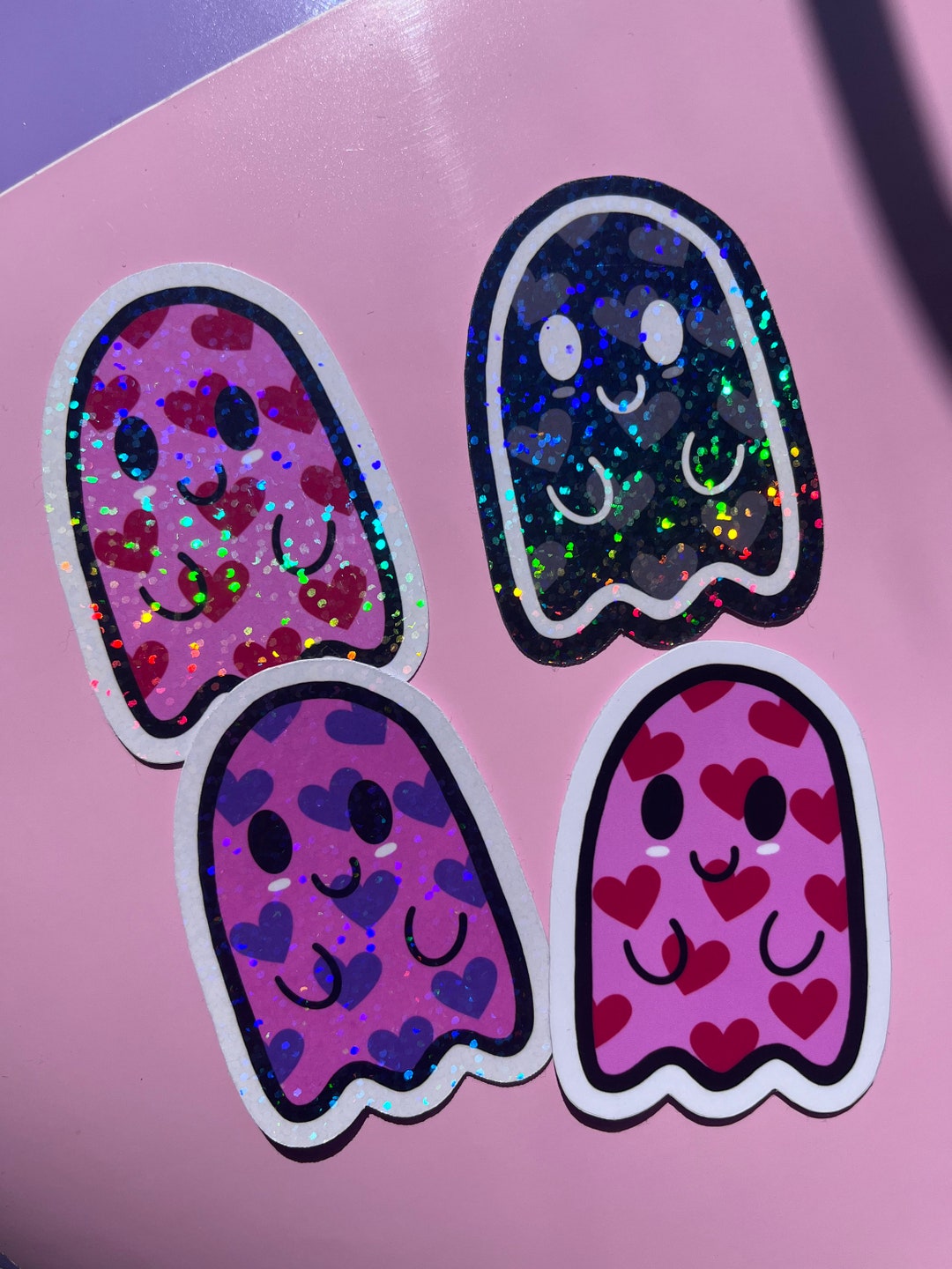 Heart Ghost Holographic Sticker - Pastel Goth Sticker, Kawaii Sticker ...