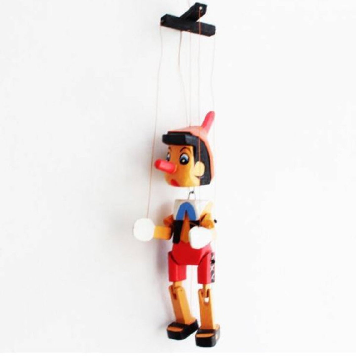 Pinocchio Toy Puppet Wooden String Puppet 26cm Pinocchio Toy | Etsy