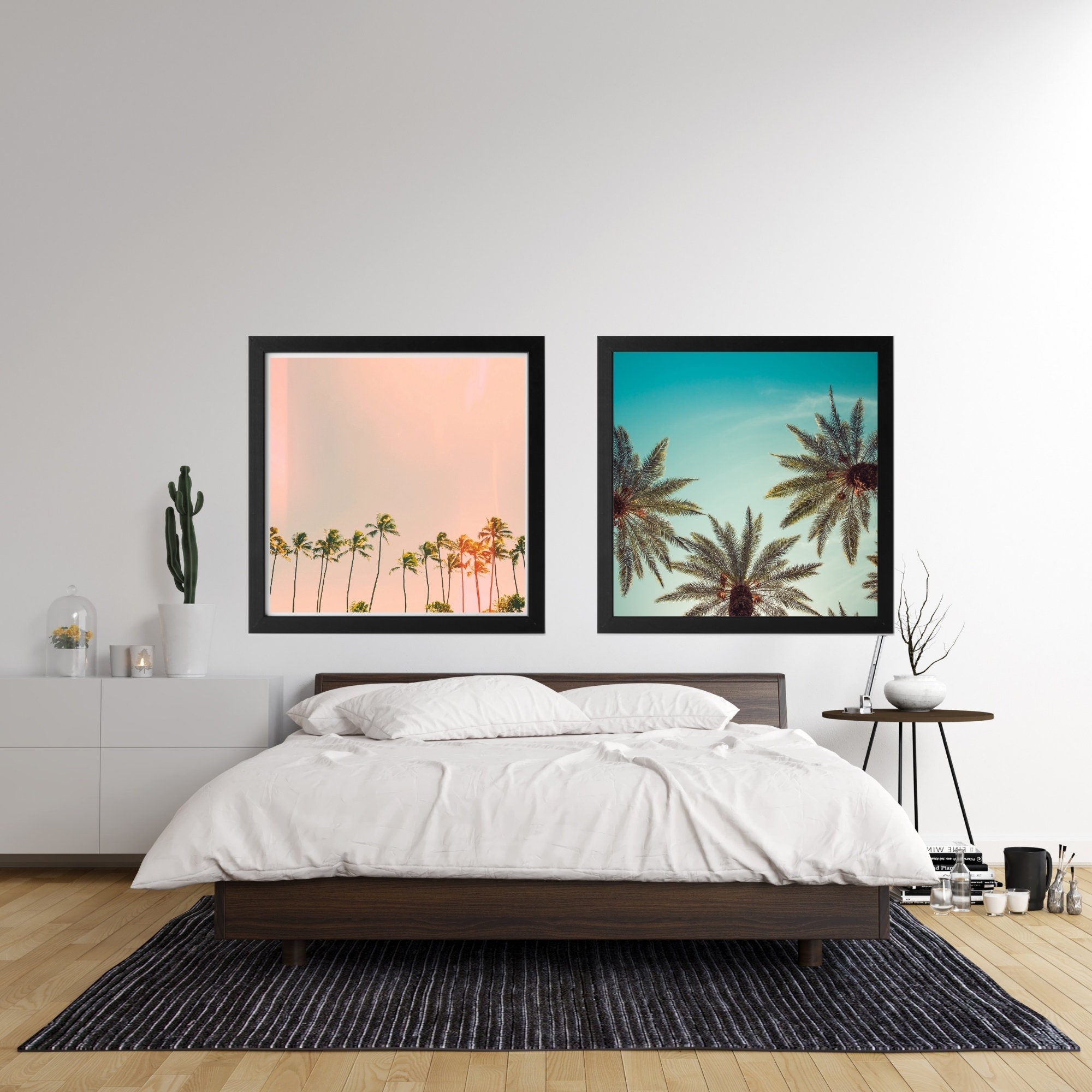 Palm Springs Wall Art Set of 2 Palm Tree Prints Mid-century - Etsy