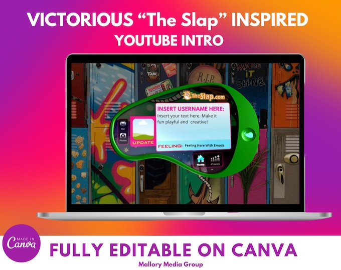 Victorious Inspired Youtube Intro Template, Canva Editable Template ...