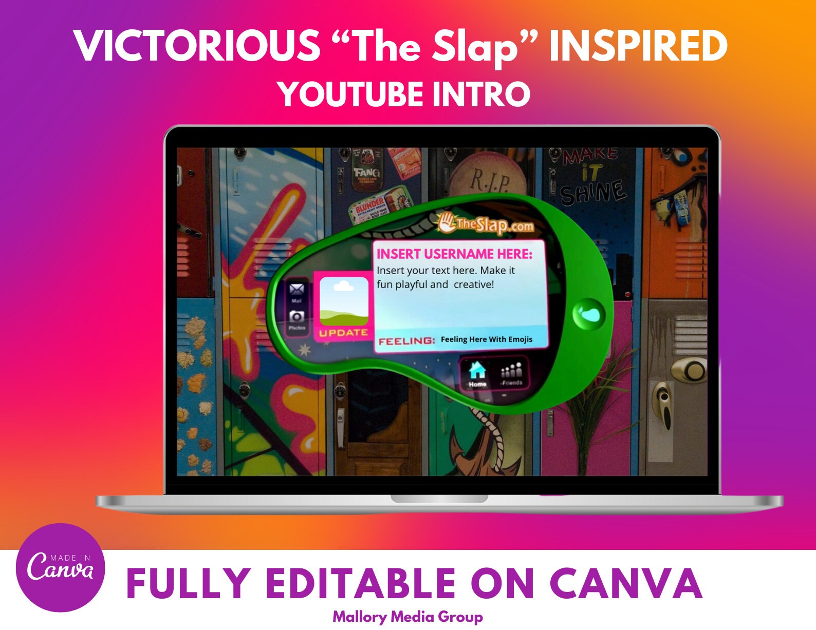 Victorious Inspired Youtube Intro Template, Canva Editable Template ...