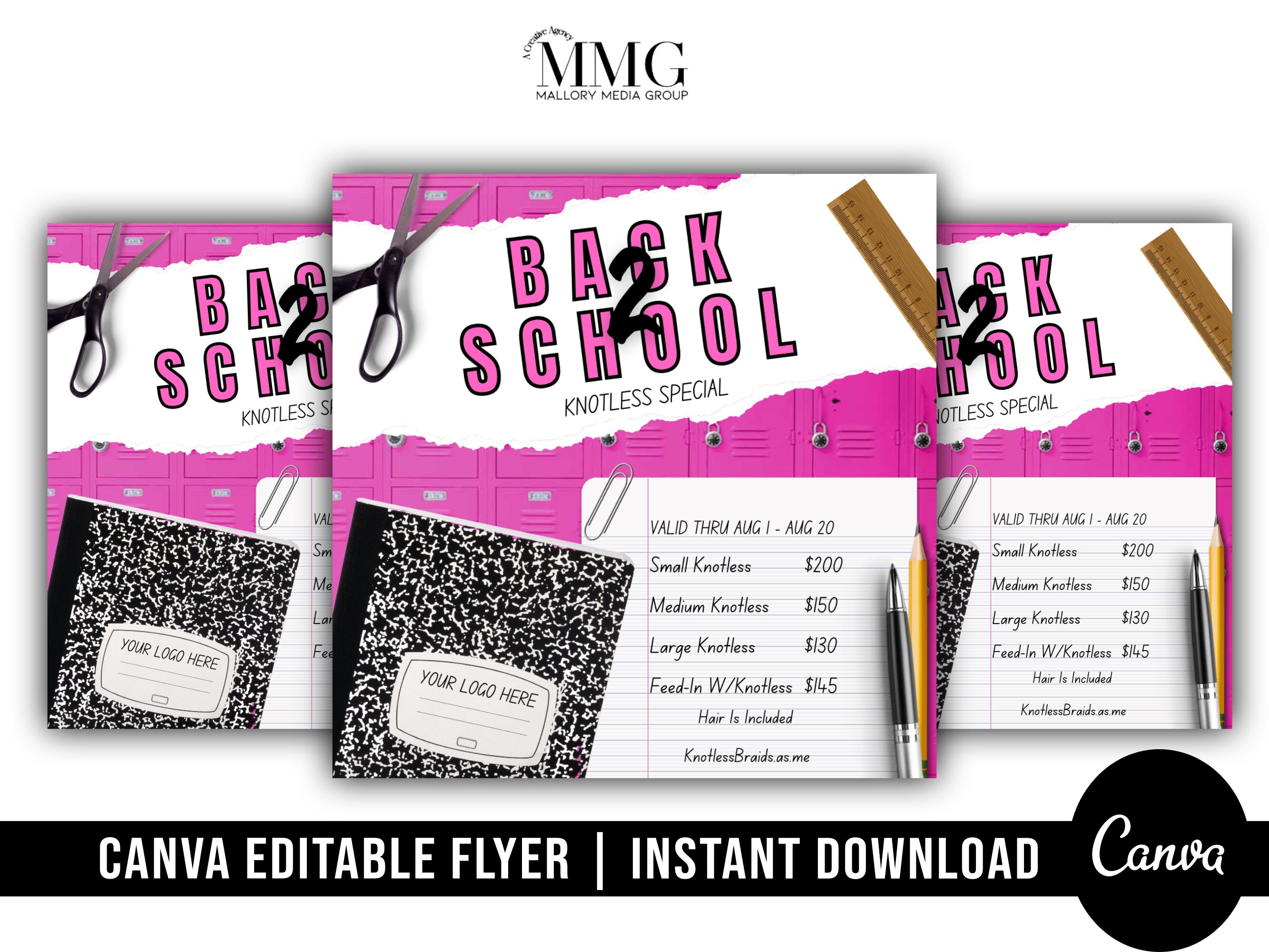 BACK TO SCHOOL Flyer, Canva Template, Diy Social Media Flyer, Edit With ...