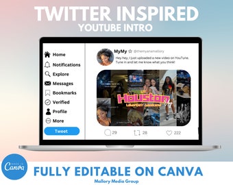 Victorious Inspired Youtube Intro Template, Canva Editable Template ...