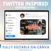 Twitter Inspired Youtube Intro Template, Canva Editable Template ...
