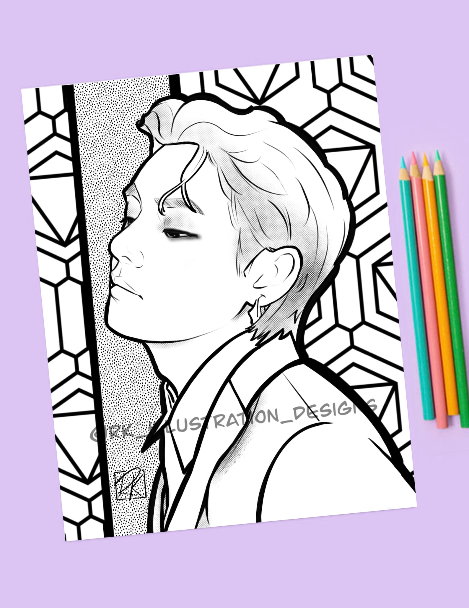 2 BTS Coloring Sheets, V, Rm, Kim Taehyung Coloring Sheet,instant ...