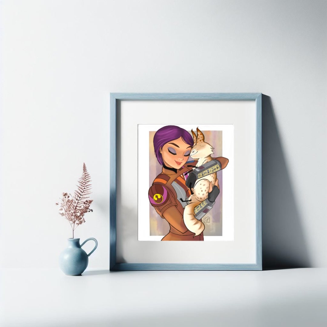Sabine Wren & Loth Cat Print, Unique Rebels Gift (digital Download) - Etsy