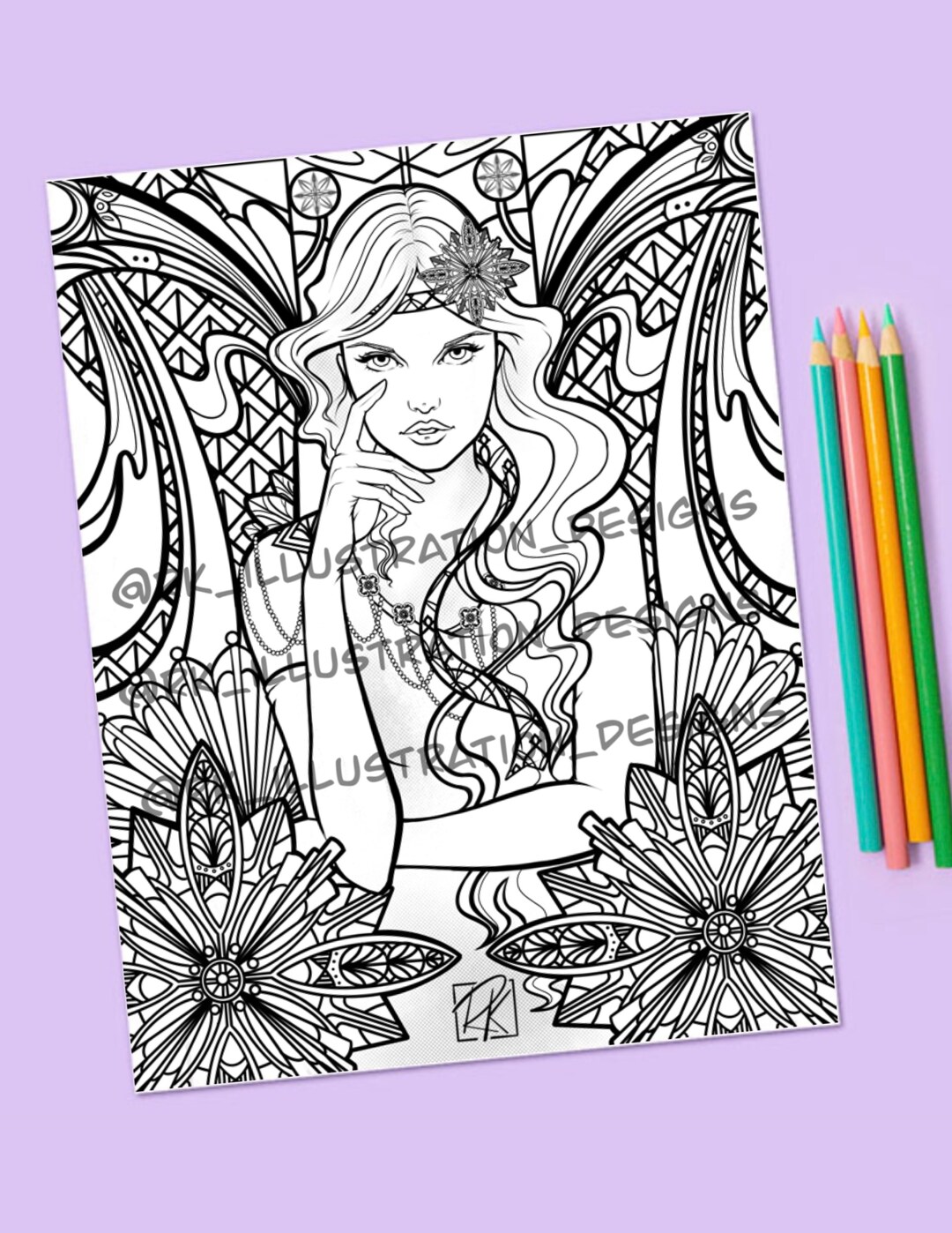 3 Art Deco Coloring Sheets for Adults, Instant Downloadable Print ...