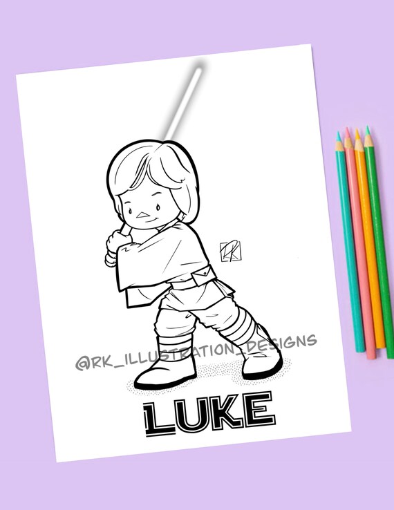 Star Wars Coloring Pages Luke