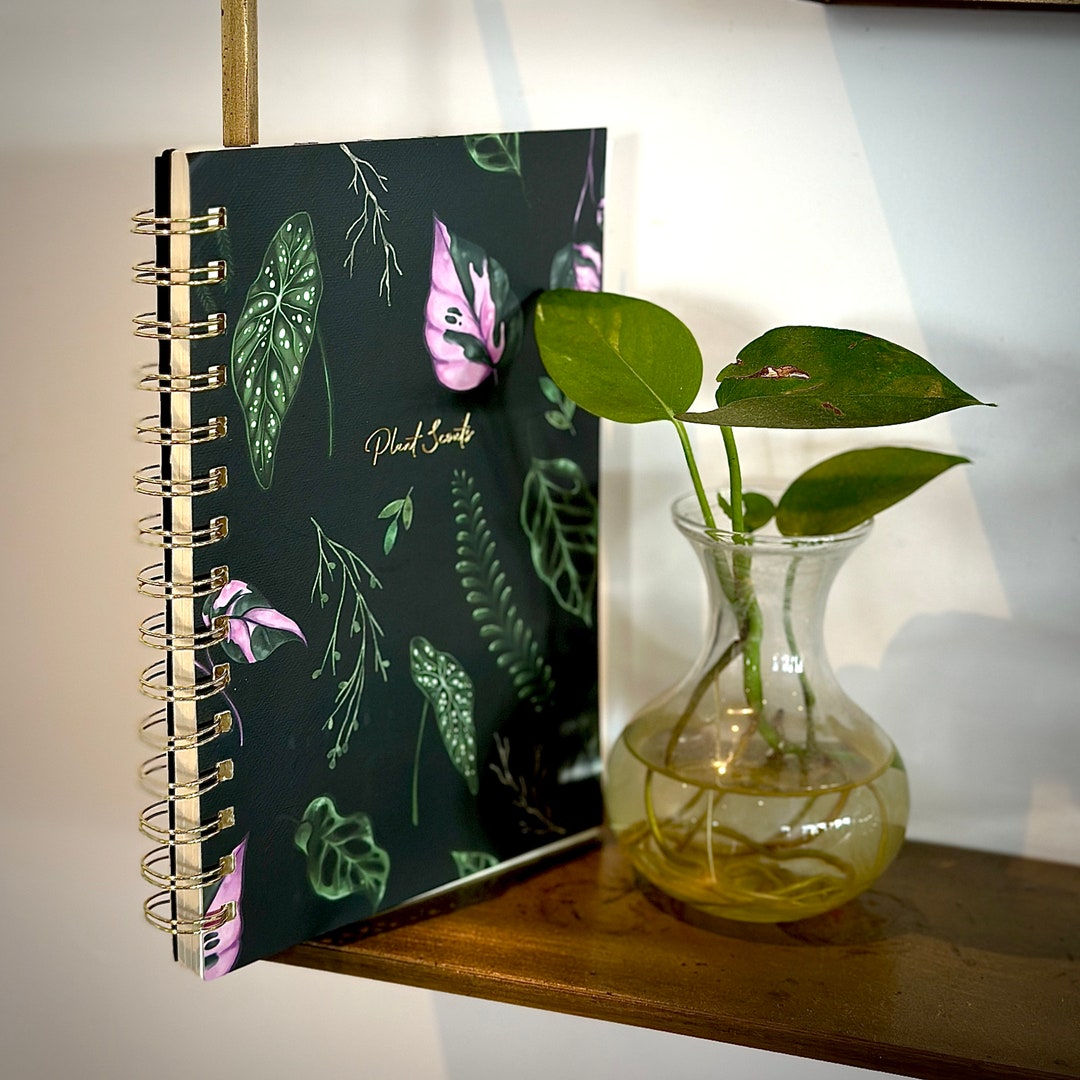Spiral Lined Notebook - Dark House Plants Journal Plant Lover Gift ...