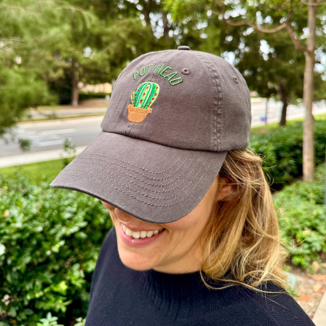 Pothead Cactus Hat Funny Cactus Embroidered Cap, Nature-inspired ...